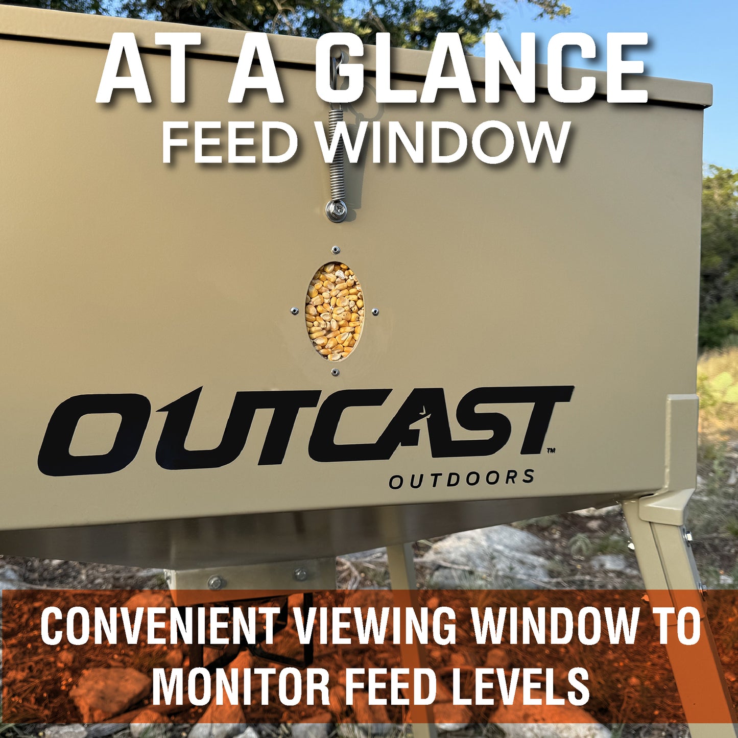 Outcast 350 lb. Corn Feeder – Fair Game Group