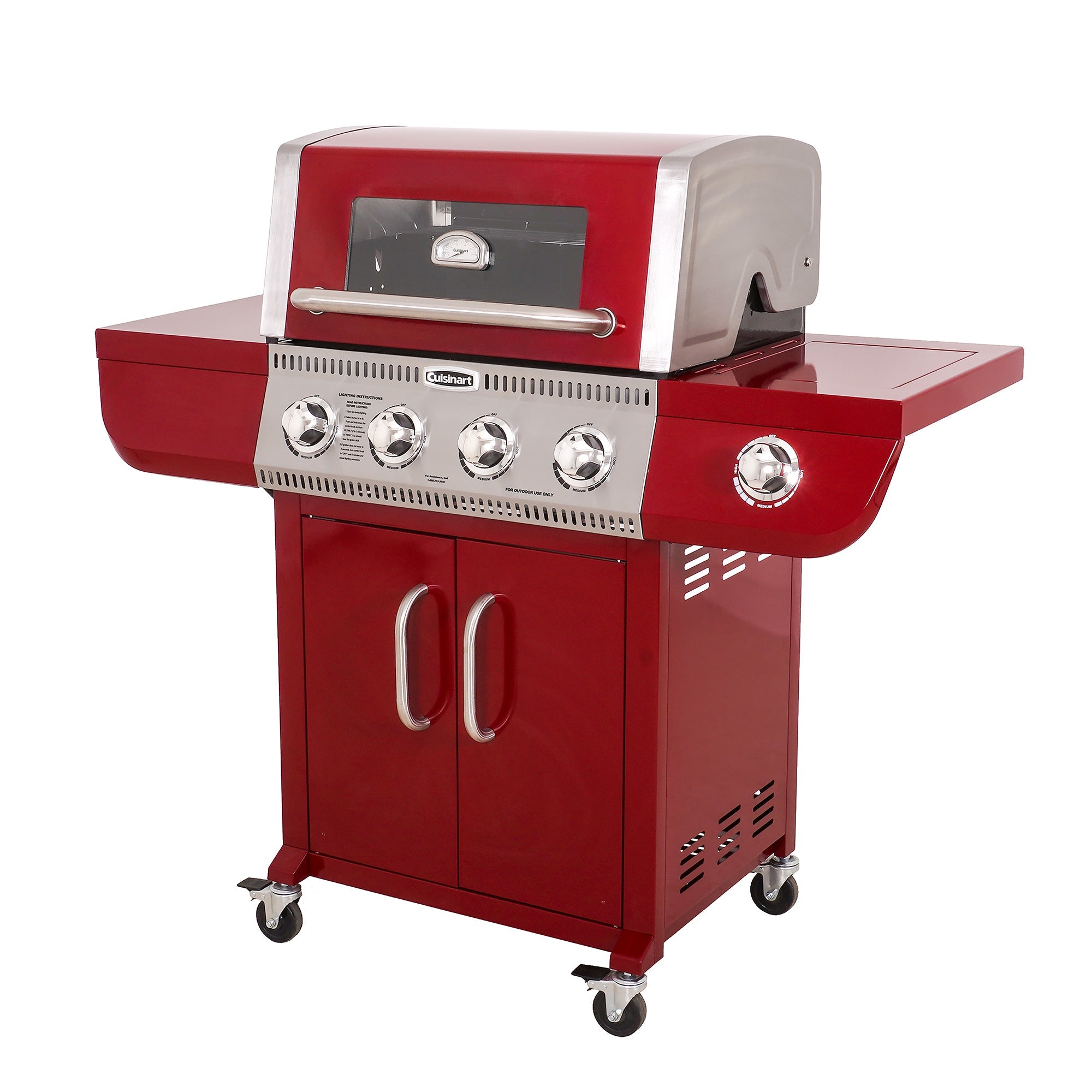 Cuisinart Red 4-Burner Dual Fuel Gas Grill (Propane/Natural Gas) - CAN ...
