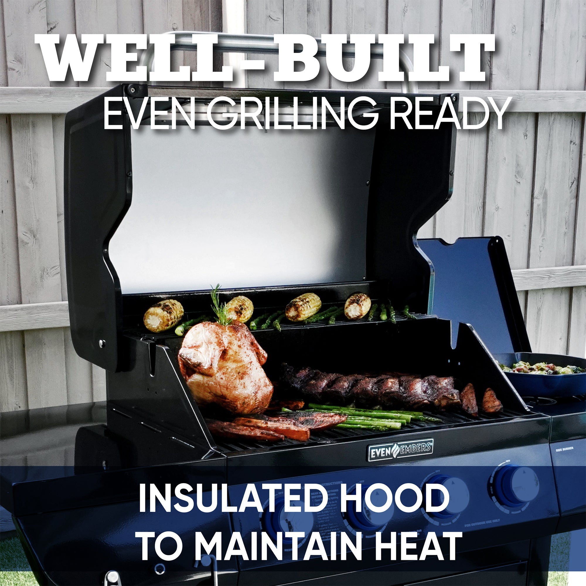 Even Embers® 4-Burner Gas Grill with Glass Window – Fair Game Group