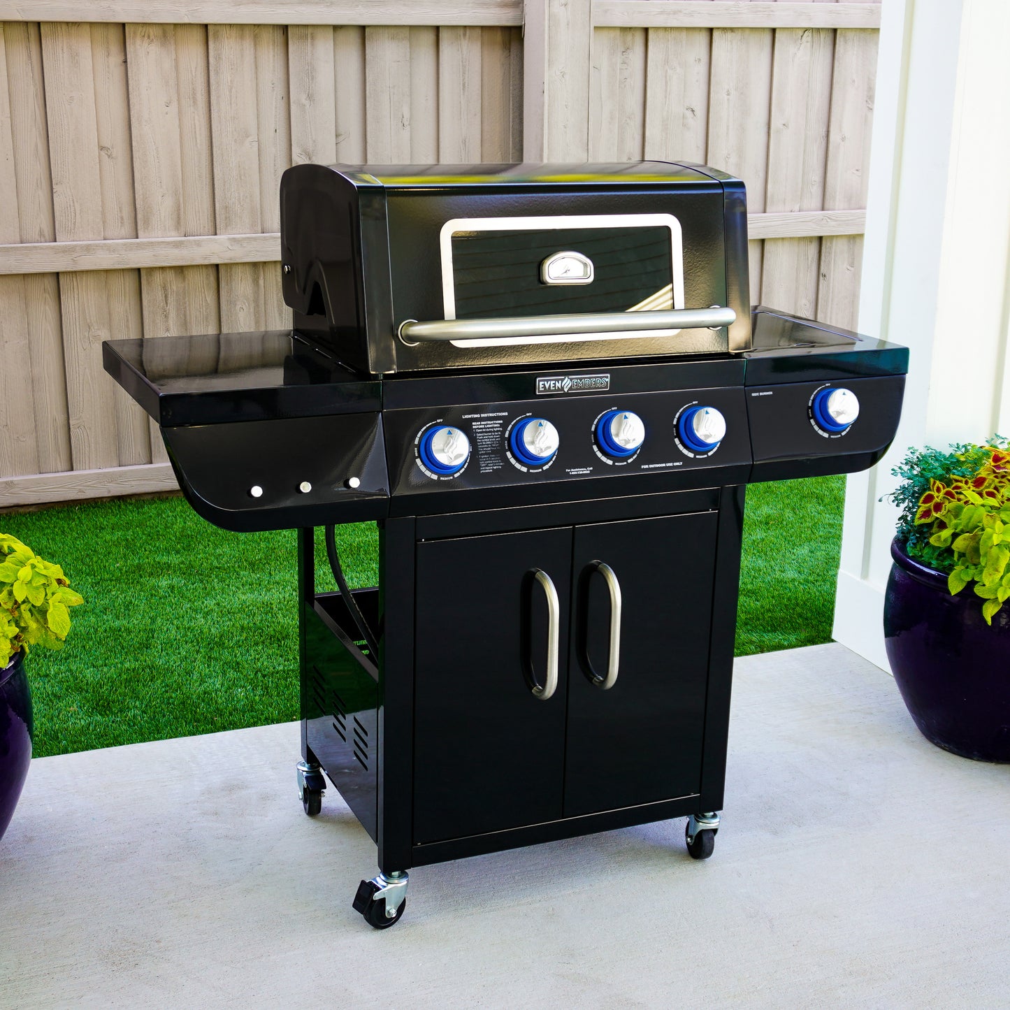 Even Embers® 4-Burner Gas Grill with Glass Window – Fair Game Group