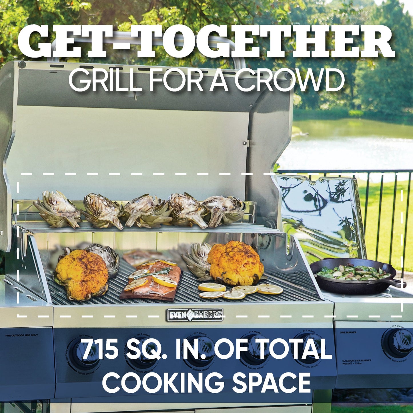 Even Embers Five Burner Stainless Steel Gas Grill – Fair Game Group